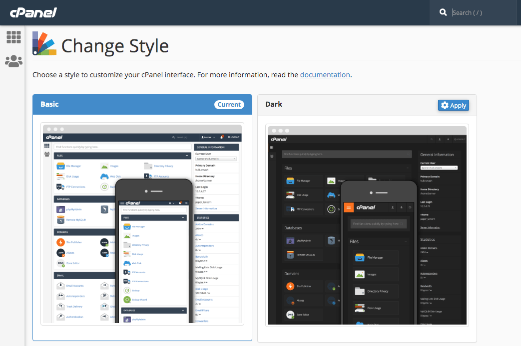 Cara Mengganti Tema cPanel | Belajar cPanel